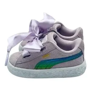 Puma | Shoes | Puma Kids Minion Lilac Suede Sneakers With Iridescent ...
